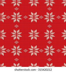 Red Seamless Knitting Pattern Stock Illustration 315420212 | Shutterstock