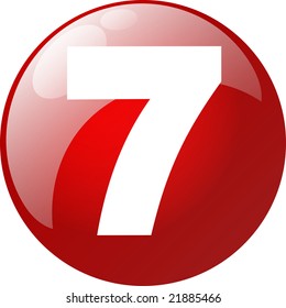 Number 7 Big Red Dot Letters Stock Illustration 1588089142 | Shutterstock