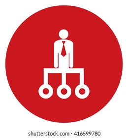 Red Simple Circle Organisation Chart Corporate Stock Illustration ...