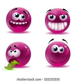Red Smiley Set Stock Illustration 103233335 | Shutterstock
