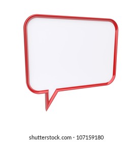 Red Speech Bubble Isolated 3d Rendered Stock Illustration 107159180 ...
