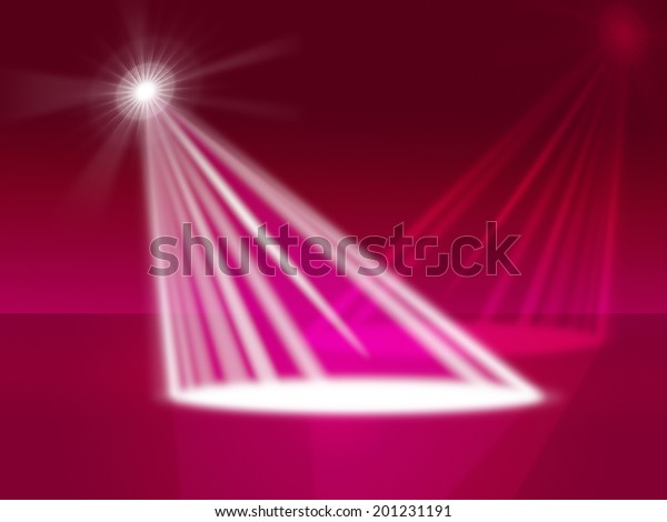 Red Spotlight Representing Stage Lights Floodlight Stock Illustration ...