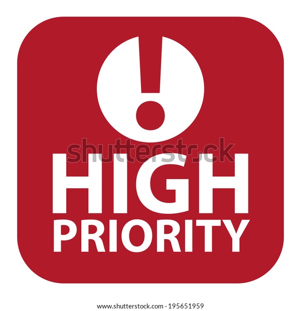 Red Square High Priority Icon Sign: ภาพประกอบสต็อก 195651959 | Shutterstock