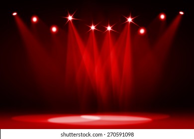 Red Stage Background Stock Illustration 270591098 | Shutterstock