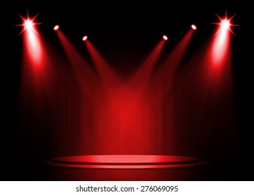 Red Stage Background Stock Illustration 276069095 | Shutterstock