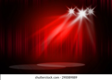 Red Stage Background Stock Illustration 290089889 | Shutterstock