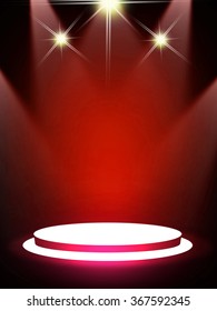 Red Stage Background Stock Illustration 367592345 | Shutterstock