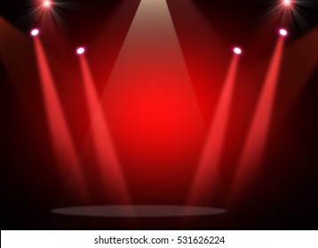 Red Stage Background Stock Illustration 306556814