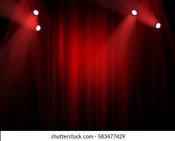 Red Stage Background 스톡 일러스트 206788678 | Shutterstock