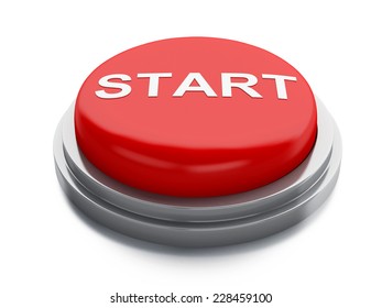 Start Button 3d Red Glossy Metallic Stock Vector (Royalty Free) 48155323