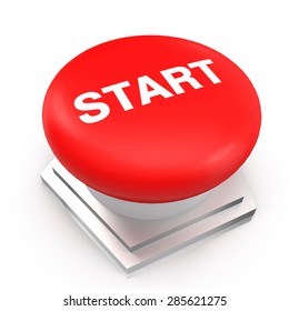 Red Start Button On White Background Stock Illustration 285621275