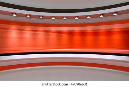 Red Studio Red Backdrop 3d Rendering Stock Illustration 470986631 ...