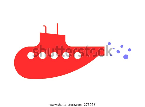 Red Submarine Stock Illustration 273076 | Shutterstock