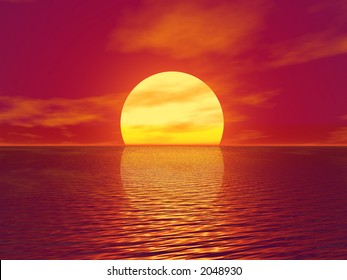 Red Sunset Stock Illustration 2048930 | Shutterstock