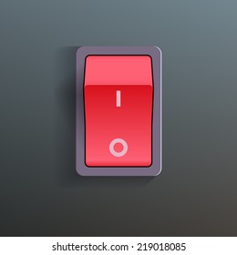 Red Switch On Grey Background Illustration Stock Illustration 219018085 ...