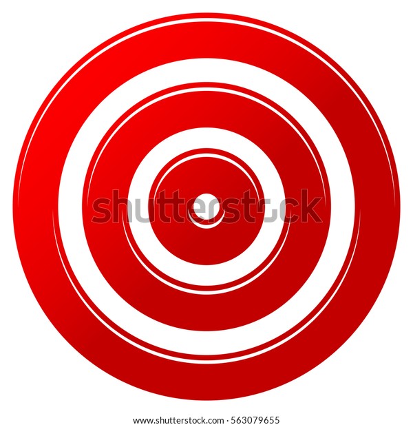 Red Target Mark Target Icon Stock Illustration 563079655