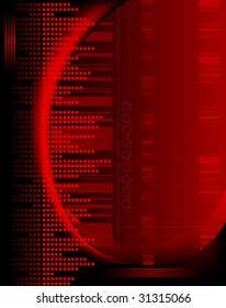 Red Tech Abstract Background Vector Illustration Stock Vector (Royalty ...
