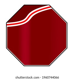 Red Tile Octagonal Red Gradient Stock Illustration 1960744066 ...