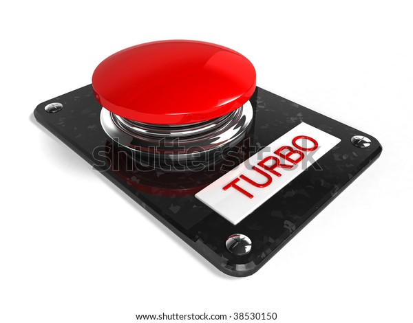 Red Turbo Button Stock Illustration 38530150
