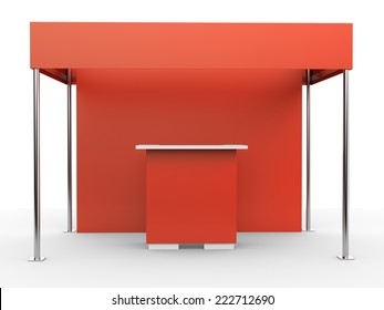 Red White Booth Customizing View Front Stock Illustration 222712690 ...