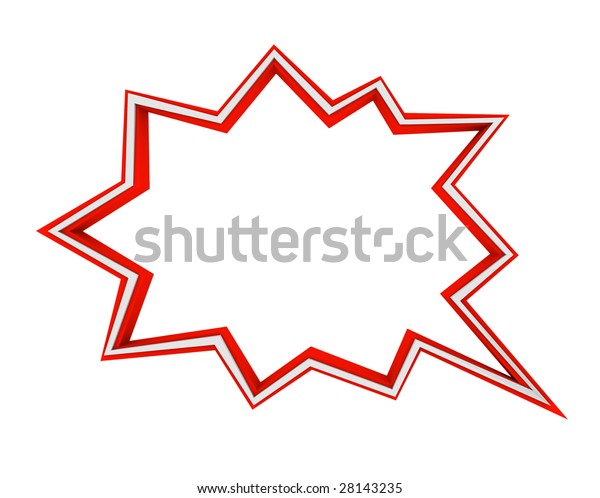 Red White Comic Book Speech Bubble Stock Illustration 28143235 ...