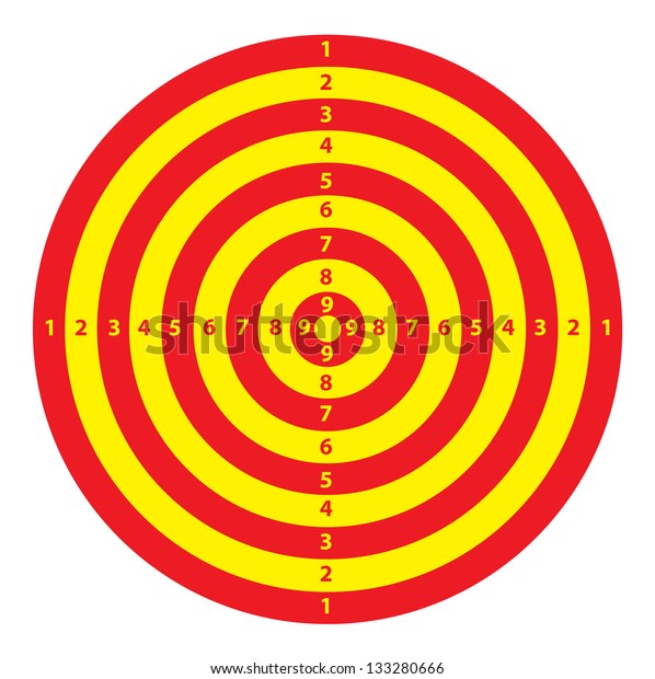 Red Yellow Target Stock Illustration 133280666