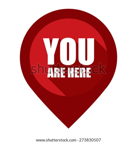 Red You Here Map Pointer Icon Stock Illustration 273830507 - Shutterstock