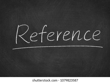 Reference Concept Word On Blackboard Background Stock Illustration ...