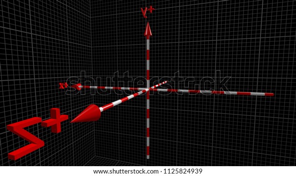 Reference System Threedimensional Space Cartesian Axes 스톡 일러스트 ...