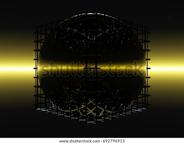 Reflective Sphere Cage Stock Illustration 692796913 | Shutterstock