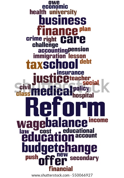 Reform Word Cloud Concept On White Stock Illustration 550066927 ...