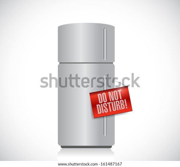 Refrigerator Do Not Disturb Hanging Sign Stock Illustration 161487167 ...