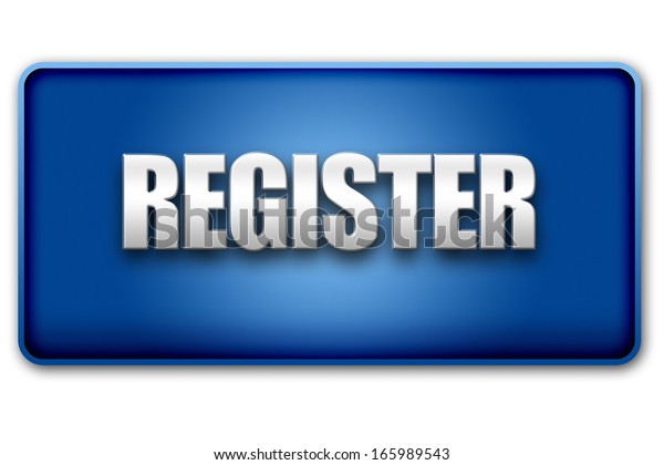 Register 3d Blue Button Isolated On Stock Illustration 165989543 ...