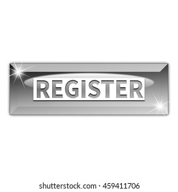 Register Button Isolated On White Background Stock Illustration ...