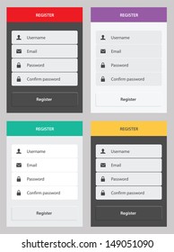 Register Form Flat Ui Design Stock Illustration 149051090 | Shutterstock