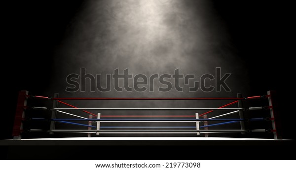 Regular Boxing Ring Surrounded By Ropes Stock Illustration 219773098 ...