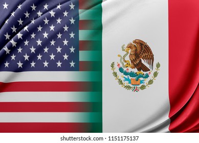 Relations Between Two Countries Usa Mexico 库存插图 1151175137 | Shutterstock