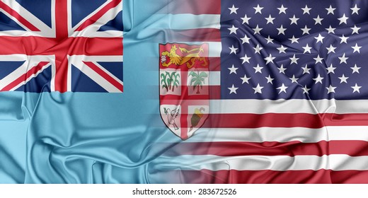 Relations Between Two Countries Usa Fiji 스톡 일러스트 297020903 | Shutterstock