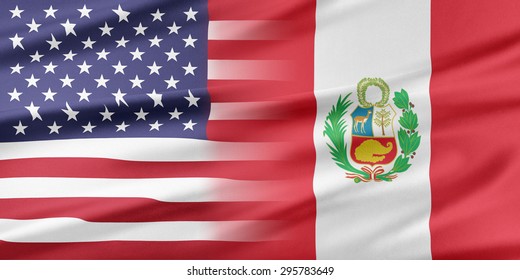 Peru American Flag Silk Copyspace Your Stock Illustration 1606014070