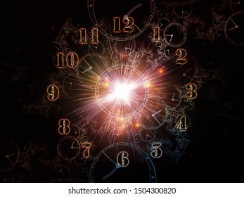 Relativity Time Faces Time Series Backdrop Stock Illustration ...