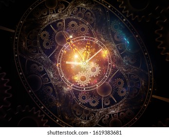 Relativity Time Faces Time Series Composition Stock Illustration 1498425656