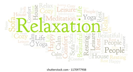 Relaxation Word Cloud Stock Illustration 1170977908 | Shutterstock