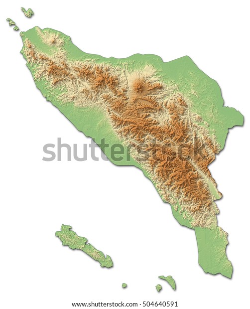 Relief Map Aceh Indonesia 3drendering Stock Illustration 504640591 ...