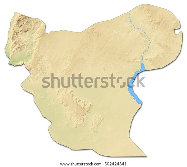 Relief Map Aleppo Syria 3drendering Stock Illustration 502424341 ...