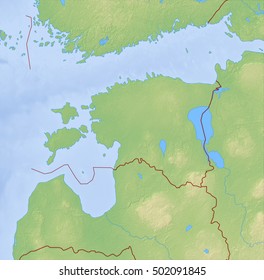 Relief Map Estonia 3drendering Stock Illustration 502091845 | Shutterstock