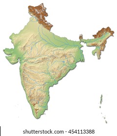 554 India Map Relief Images, Stock Photos & Vectors | Shutterstock