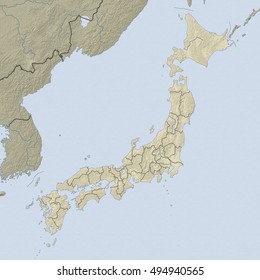 Relief Map Japan 3drendering Stock Illustration 494940565 | Shutterstock