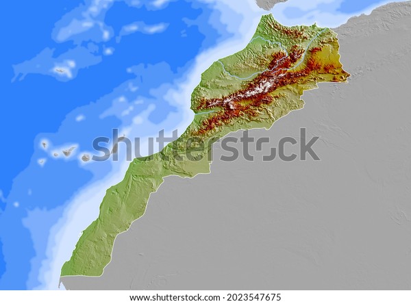 Relief Map Morocco 3d Rendering Stock Illustration 2023547675 | Shutterstock