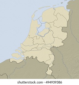 Netherlands Highly Detailed Editable Political Map 库存矢量图（免版税）270731282 ...