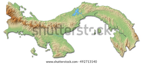 Relief Map Panama 3drendering Stock Illustration 492713140 | Shutterstock